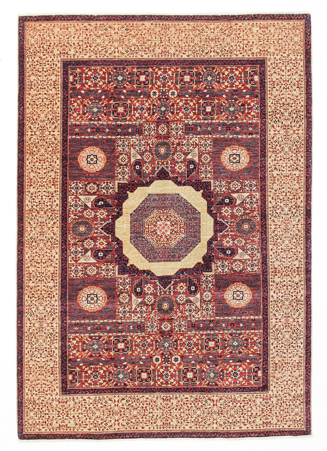 9x10 Red and Blue Turkish Tribal Rug - Etsy