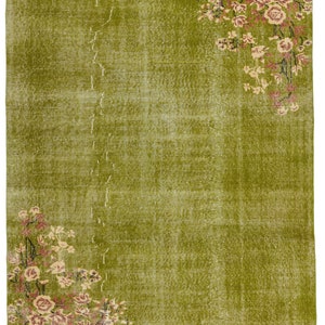 6x9 Green and Multicolor Modern Contemporary Rug - Etsy