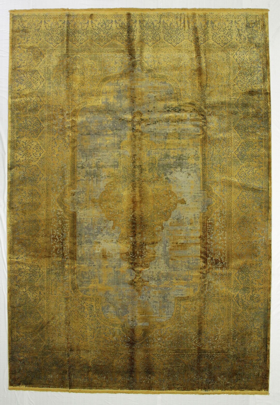 8x11 Silver and Gold Turkish Antep Rug - Etsy