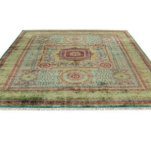 8x10 Green and Green Turkish Tribal Rug - Etsy