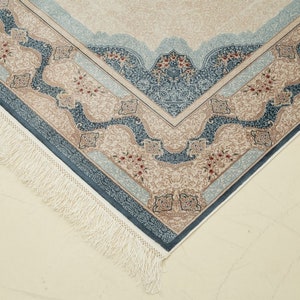 4x6 Ivory and Blue Turkish Antep Rug - Etsy