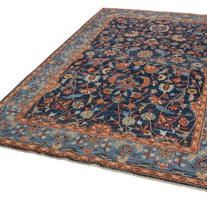 6x9 Navy and Blue Traditional Rug - Etsy