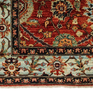5x8 Rust and Blue Anatolian Traditional Rug - Etsy