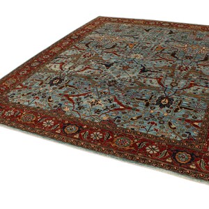 8x10 Blue and Rust Anatolian Traditional Rug - Etsy