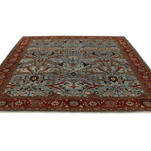 8x10 Blue and Rust Anatolian Traditional Rug - Etsy