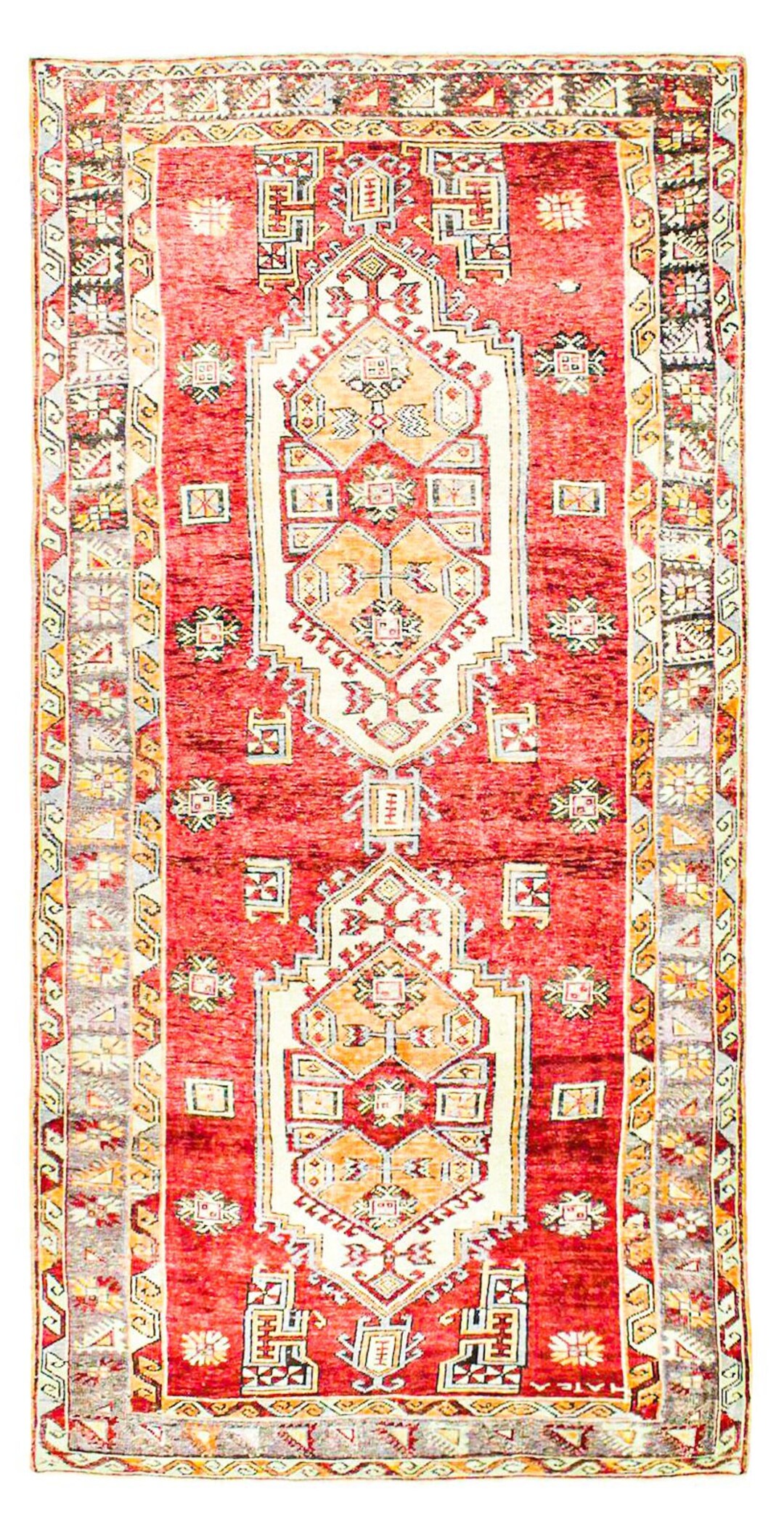 5x10 Red and Brown Turkish Tribal Runner - Etsy