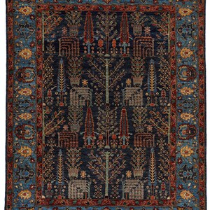 8x11 Navy and Blue Anatolian Traditional Rug - Etsy