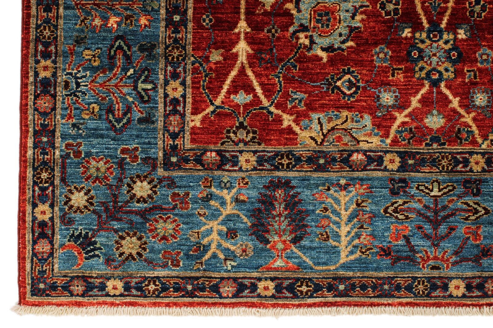 4x6 Red and Blue Traditional Rug - Etsy