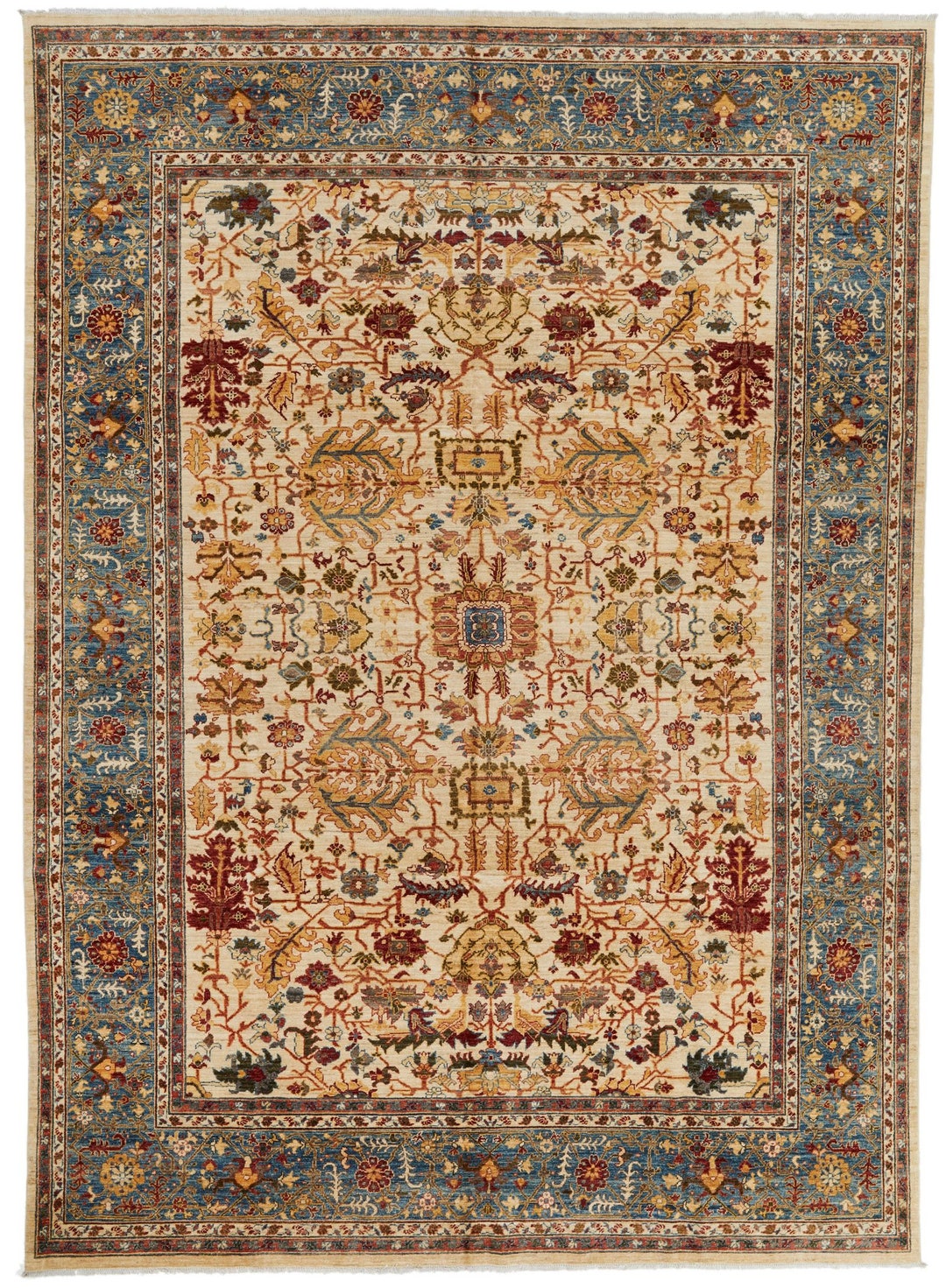 9x12 Beige and Blue Anatolian Traditional Rug - Etsy