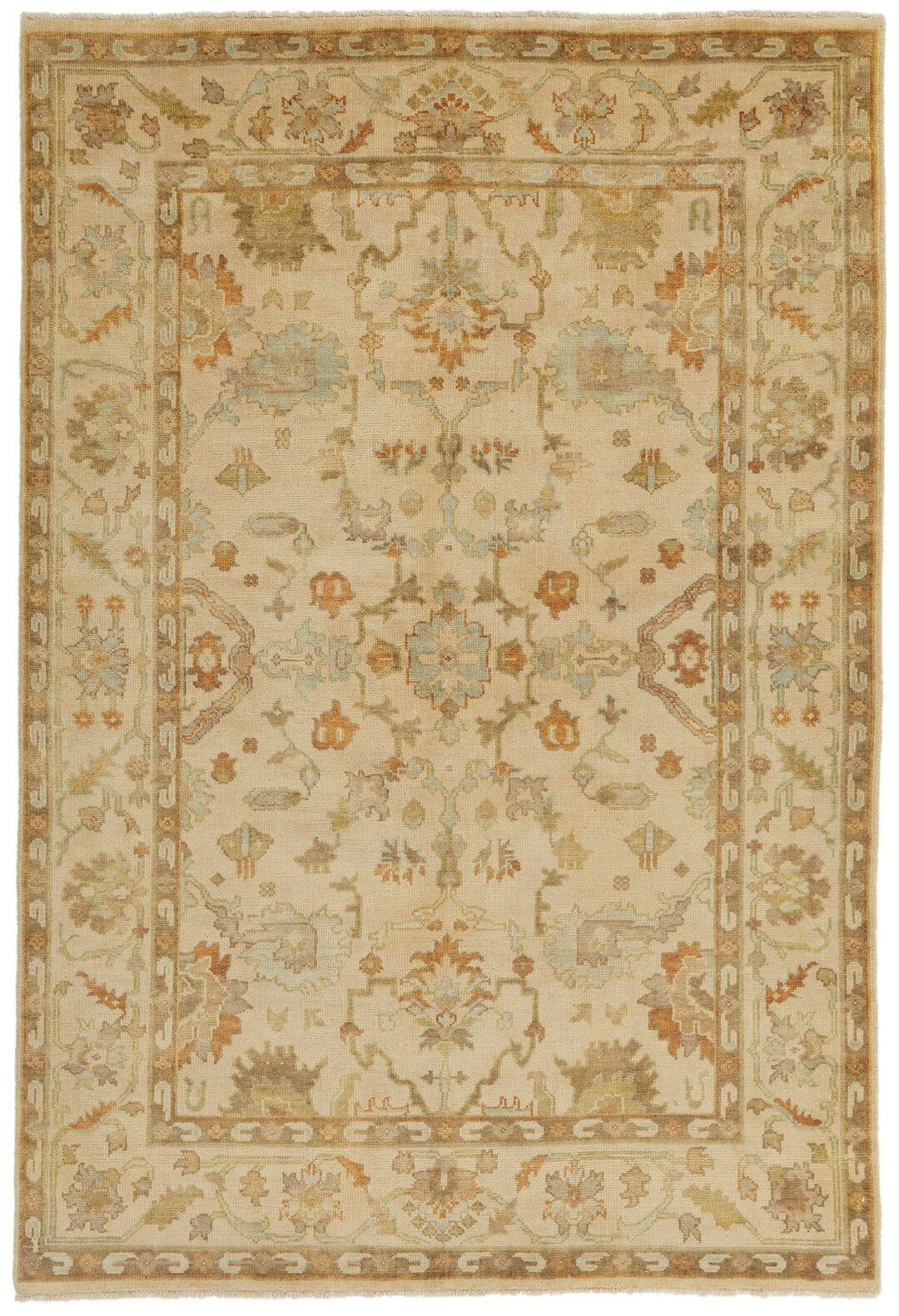 6x9 Elfenbein und Beige Türkischer Oushak Teppich - Etsy Österreich