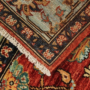 5x8 Rust and Blue Anatolian Traditional Rug - Etsy