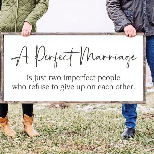 Perfect Marriage Sign Imperfect People Wood Sign Perfect - Etsy
