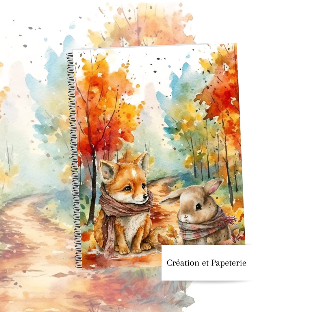 Autumn Forest Notebook,stationery,spiral Notebook,note Book,notebook ...