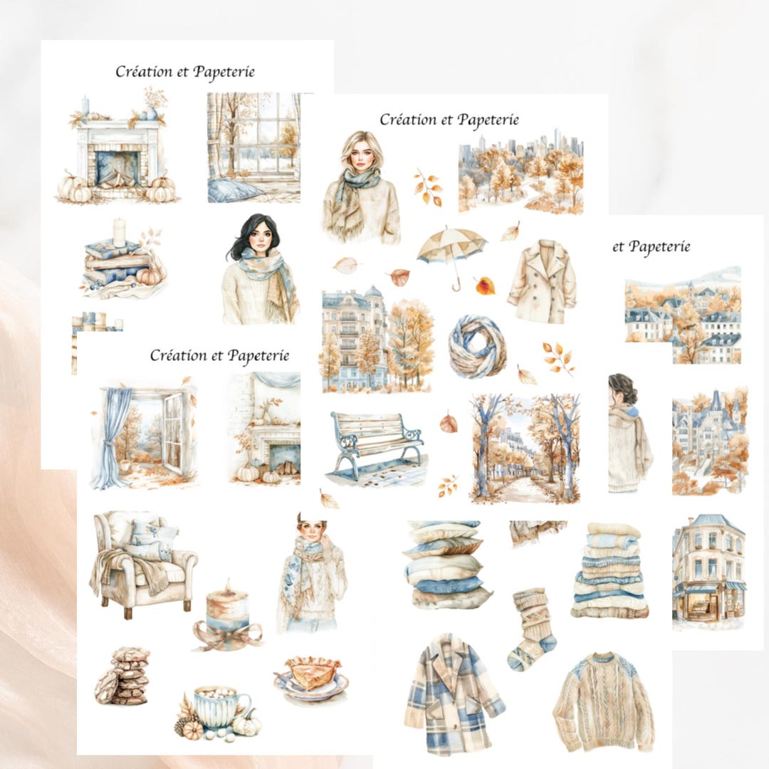 Autumn in the City Sticker Pack, Daily Planning Agenda Journaling ...
