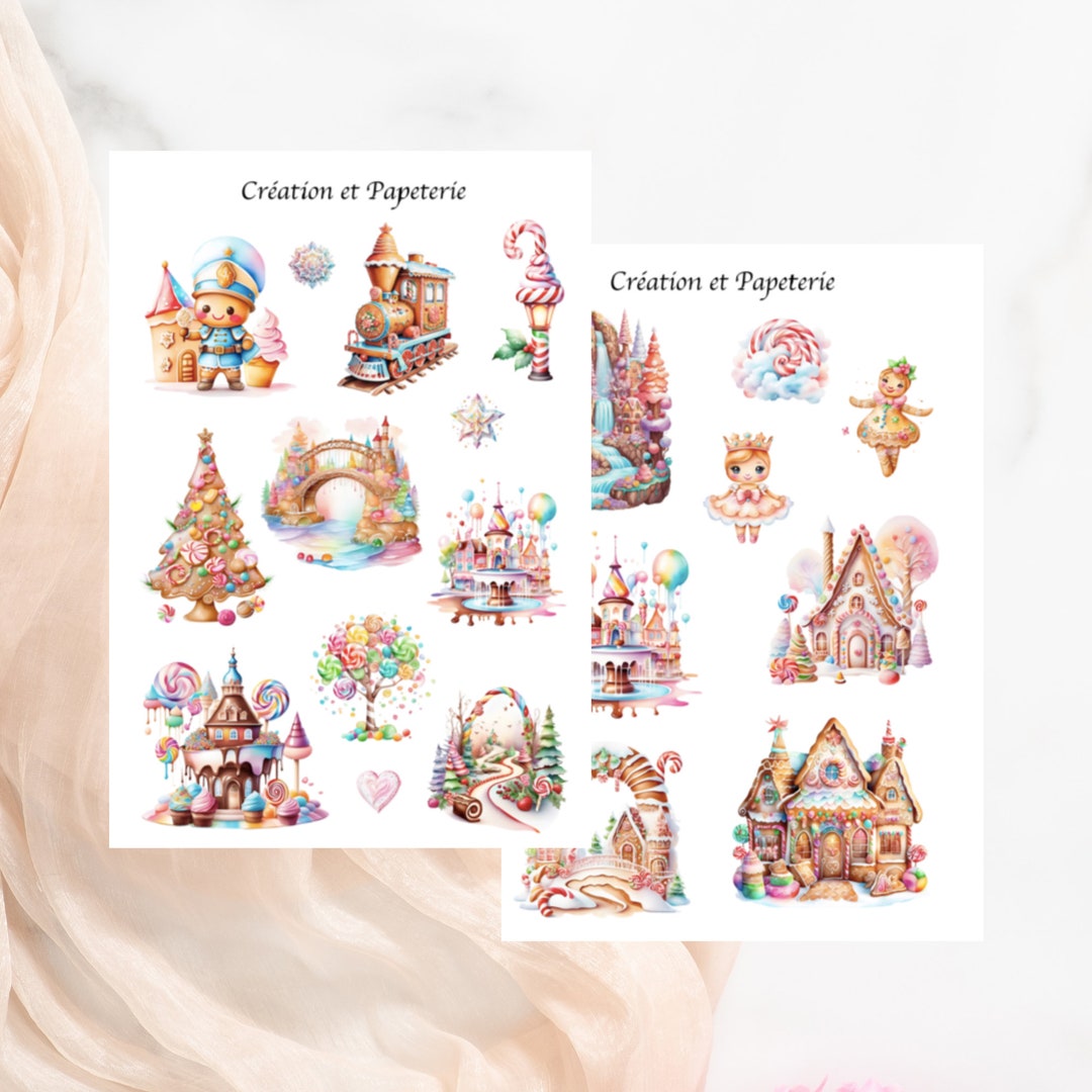 Candy Diary Stickers, Candyland Planner Watercolors Stickers - Etsy