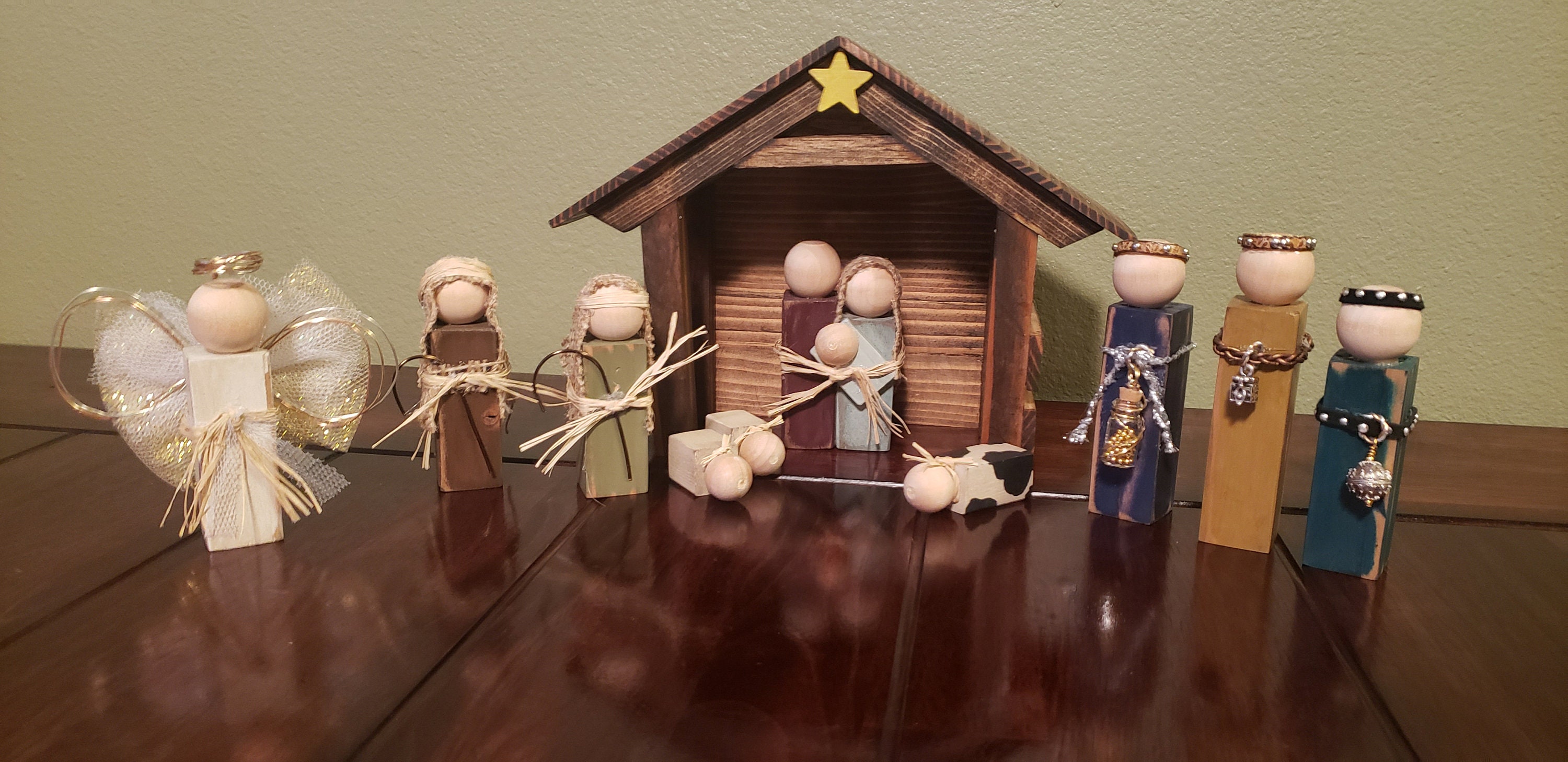Beautiful, Handmade Nativity. - Etsy