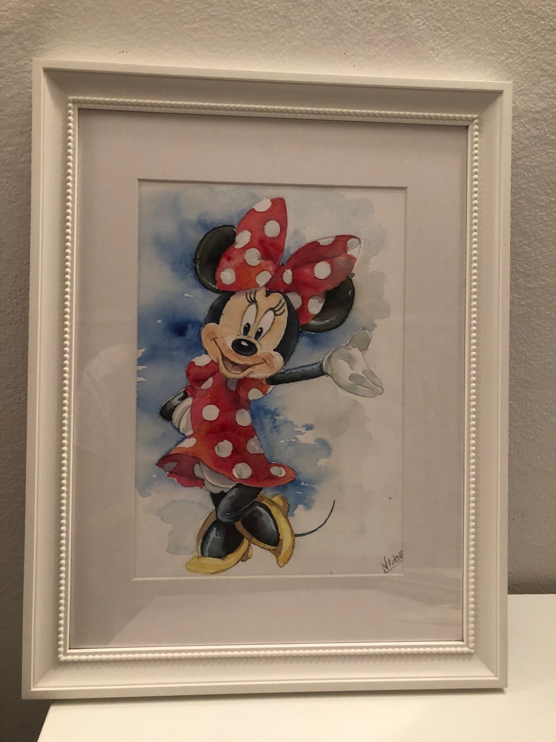 Watercolor Minnie Mouse | Etsy