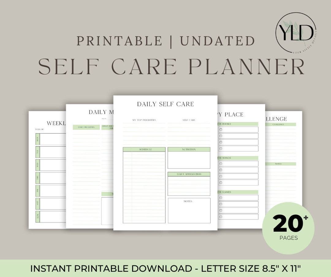 Self-care Planner Printable| Daily Weekly Planner | Self-love Journal ...