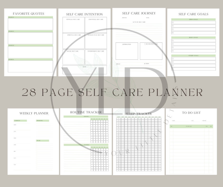 Self-care Planner Printable| Daily Weekly Planner | Self-love Journal ...