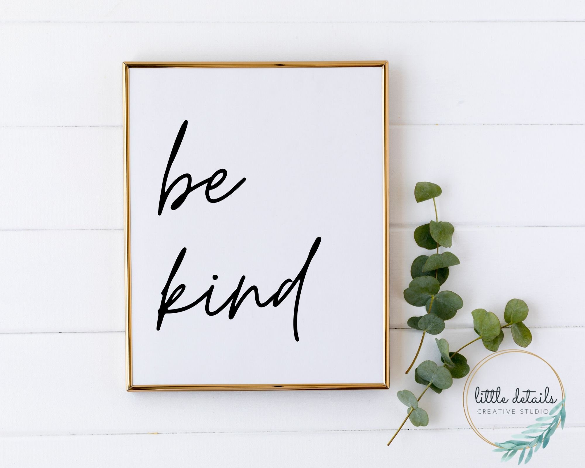 Be Kind Print, Be Kind Printable, Simple Typography, Home Decor Print ...