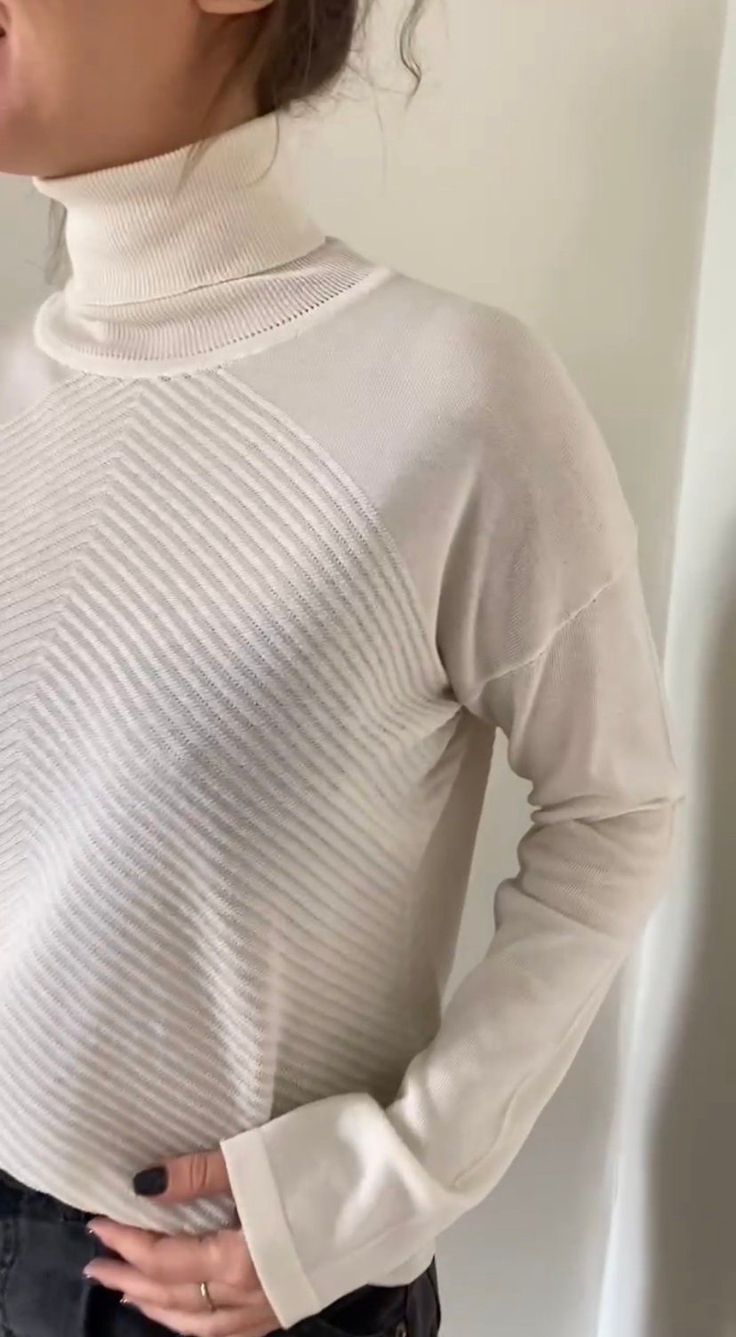 Silk Basic Turtle Neck Sweater - Etsy