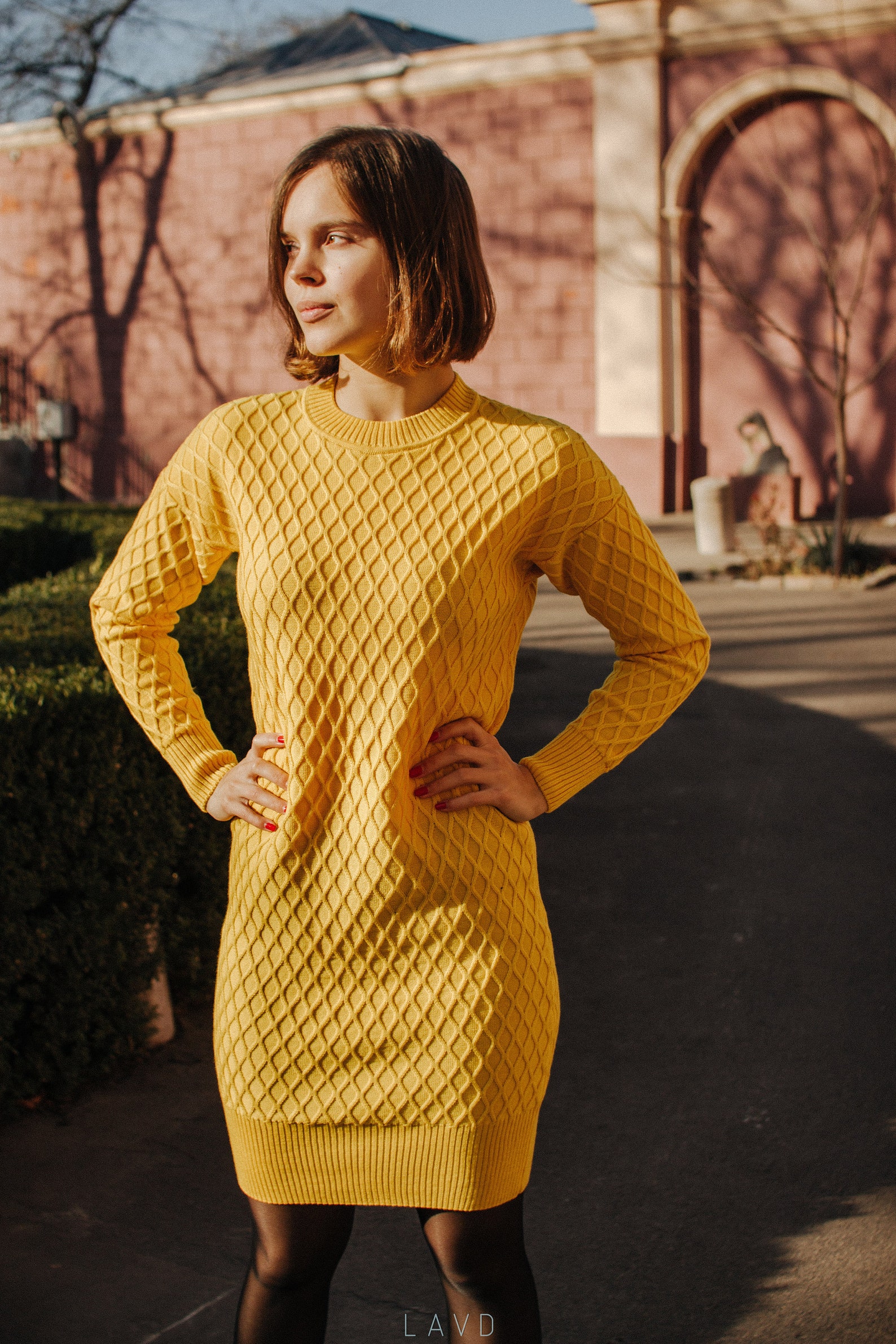 Merino Wool Knit Dress With a Rhombus Structure. - Etsy