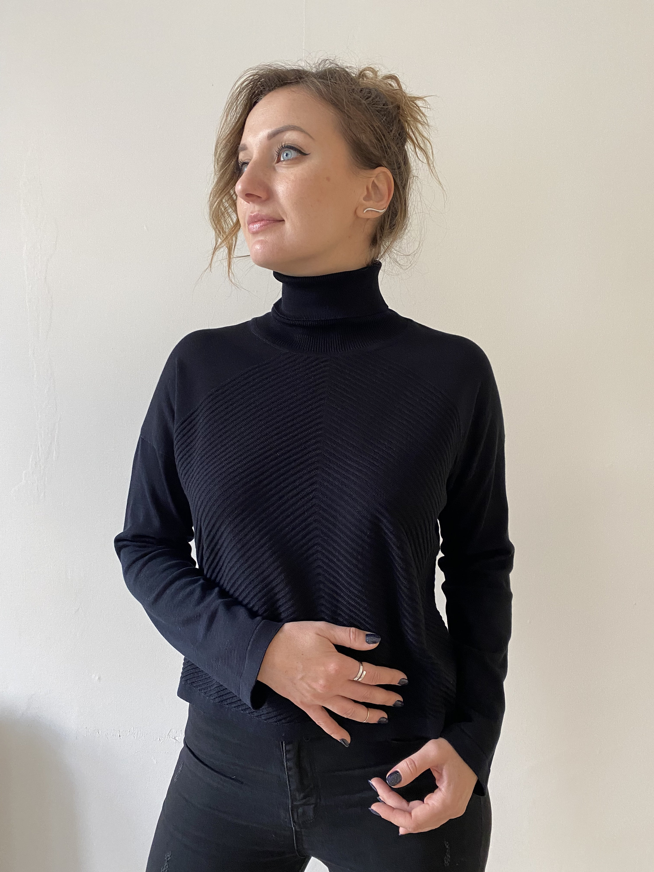 Silk Basic Turtle Neck Sweater - Etsy