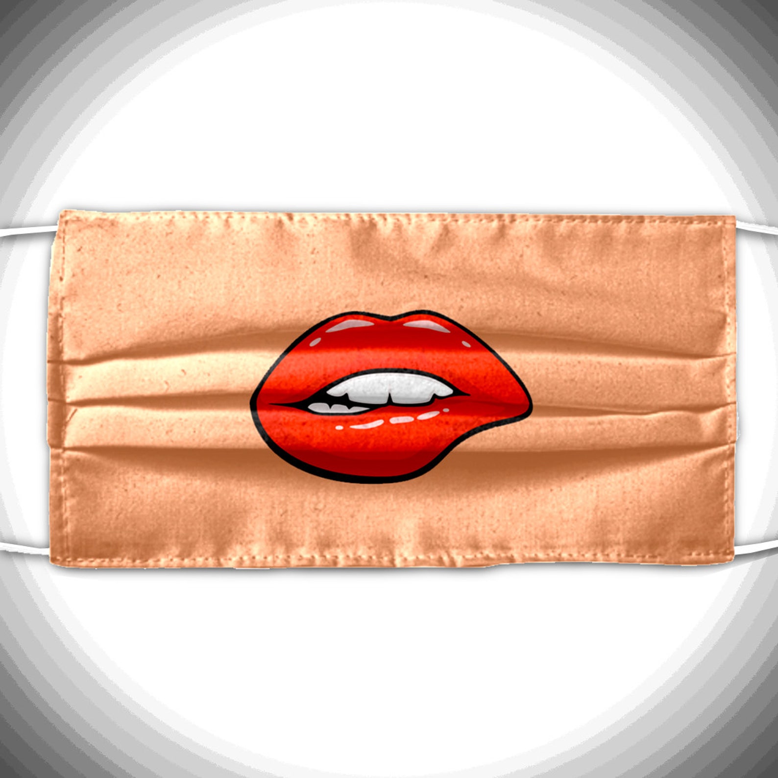 Lip Bite Face Mask for People Fed-up With Being in at Home - Etsy
