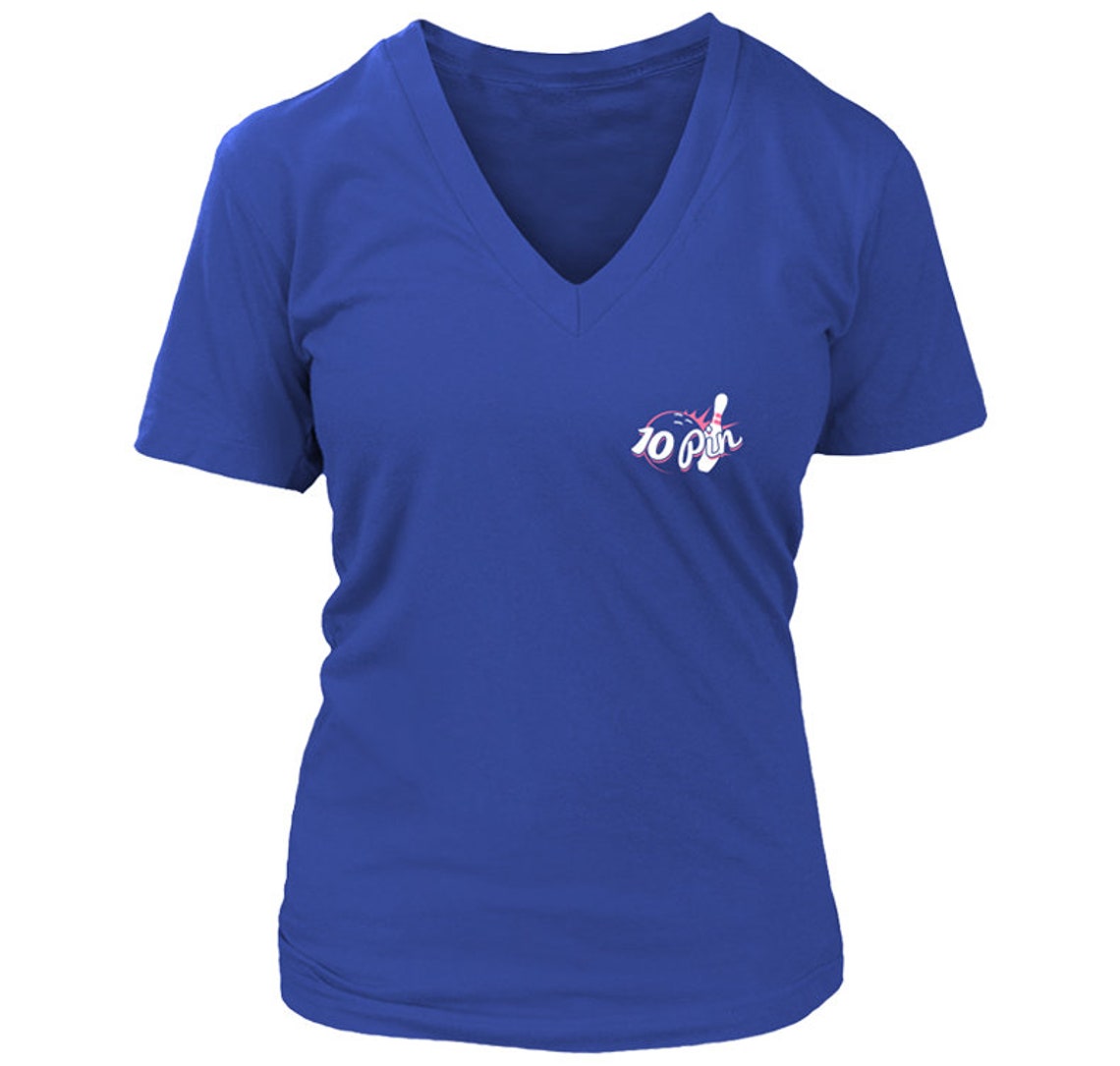 I Hate That Damn 10 Pin Women's Bowling Shirt V-neck - Etsy
