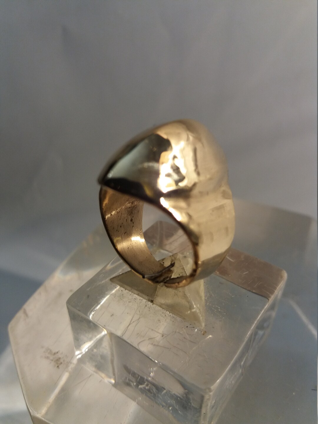Convex Design Bronze Ring - Etsy