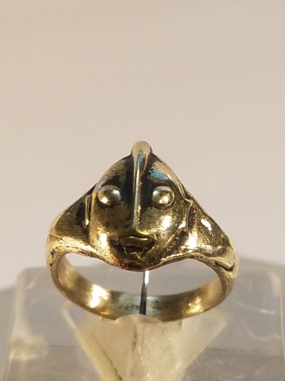 Bronze ring Manga head of Manga - Gem