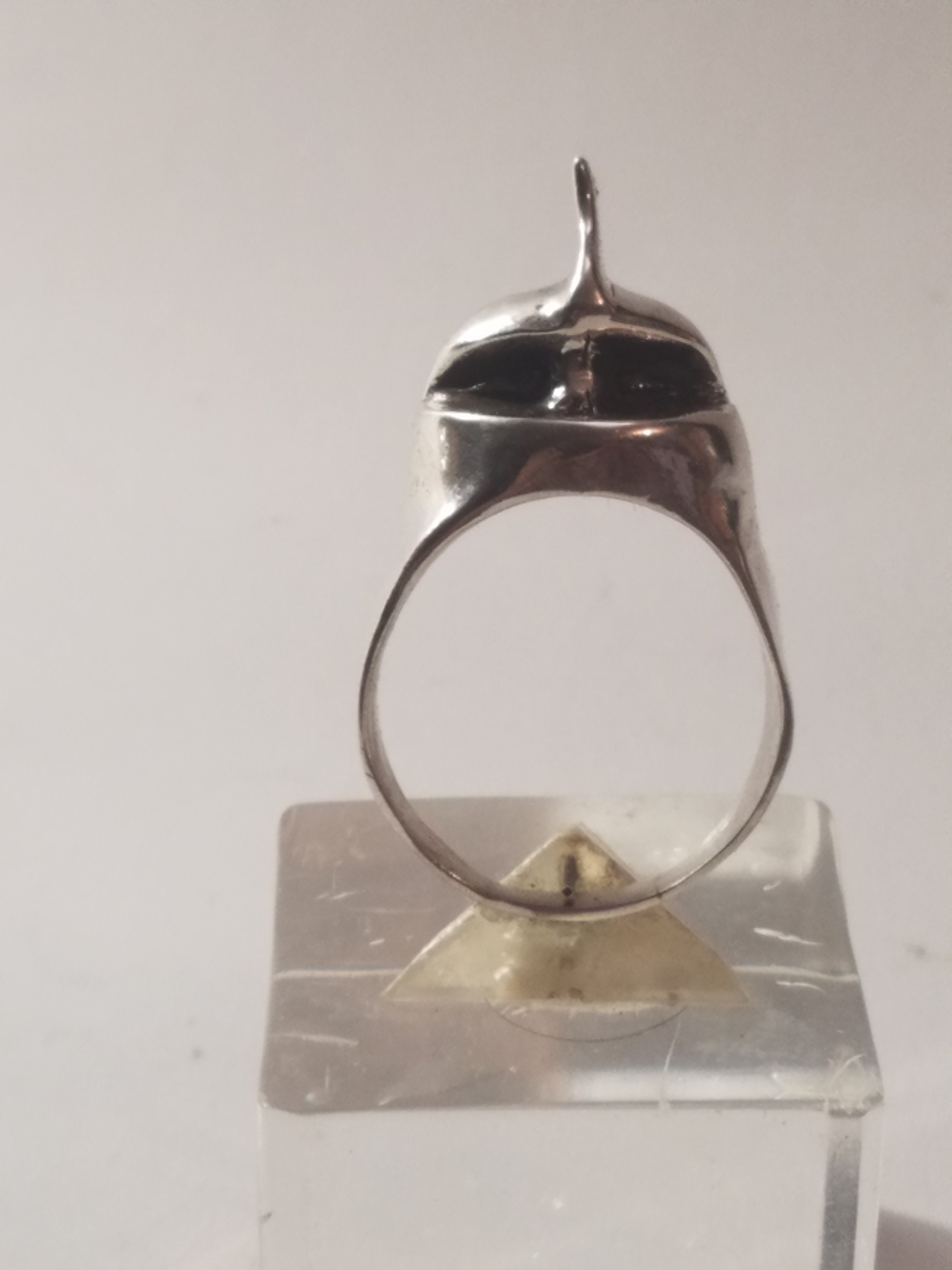 Ring Solid Silver Modern Medieval Head Helmet - Etsy