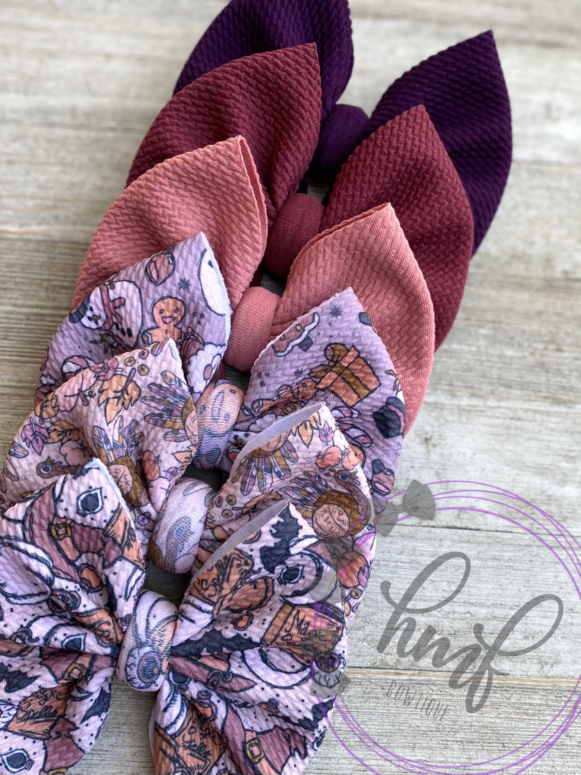 Boho bow holiday bow set bow bundle Christmas bow mauve - Etsy.de