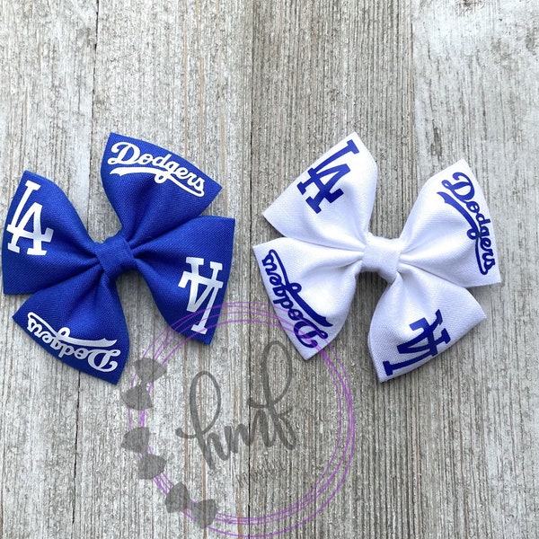 La Dodgers Hair Bow - Etsy
