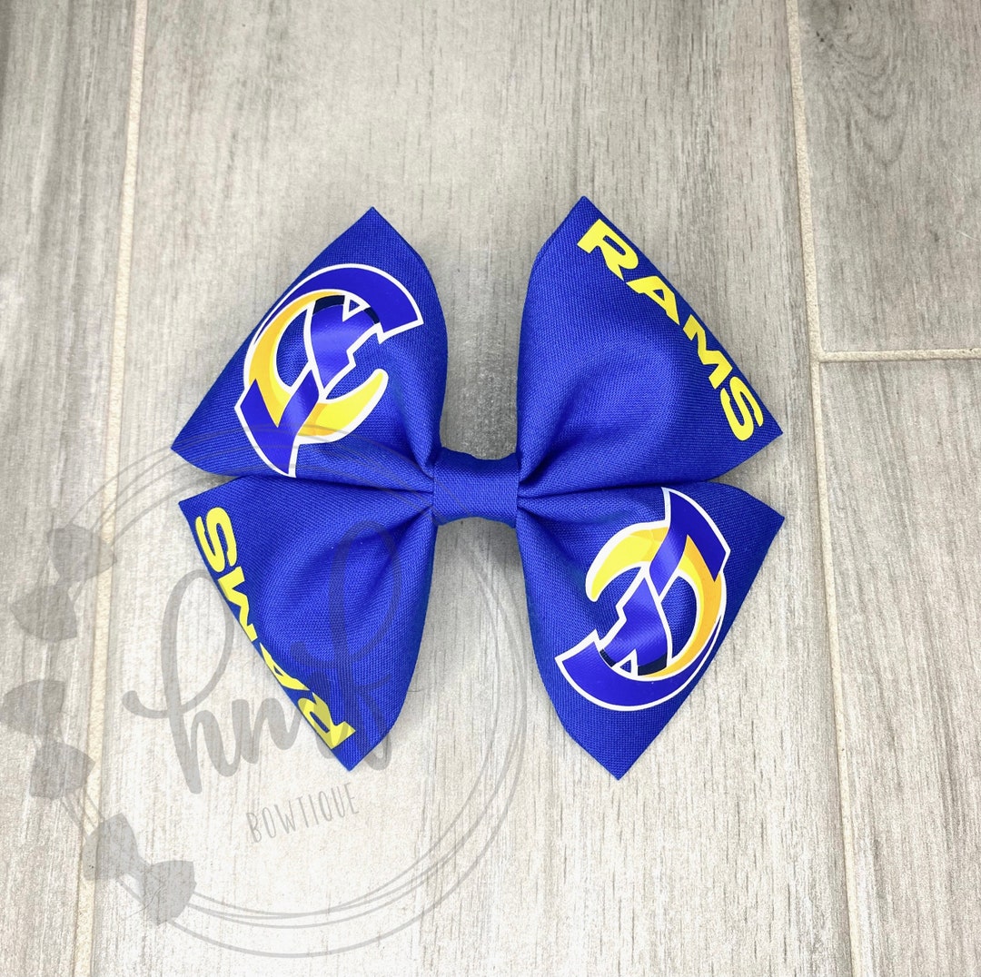 Rams Inspired Hair Bow, LA Rams Headband, Rams Football Bow, Rams Blue ...