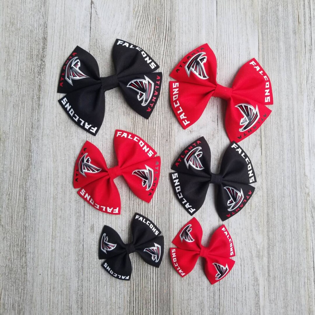 Atlanta Falcons, Falcons Hair Bow, Black Falcons Bow, Red Falcons Bow ...
