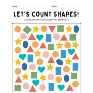 Counting Worksheet Bundle. Pre-k and Kindergarten. 7 Pages. - Etsy