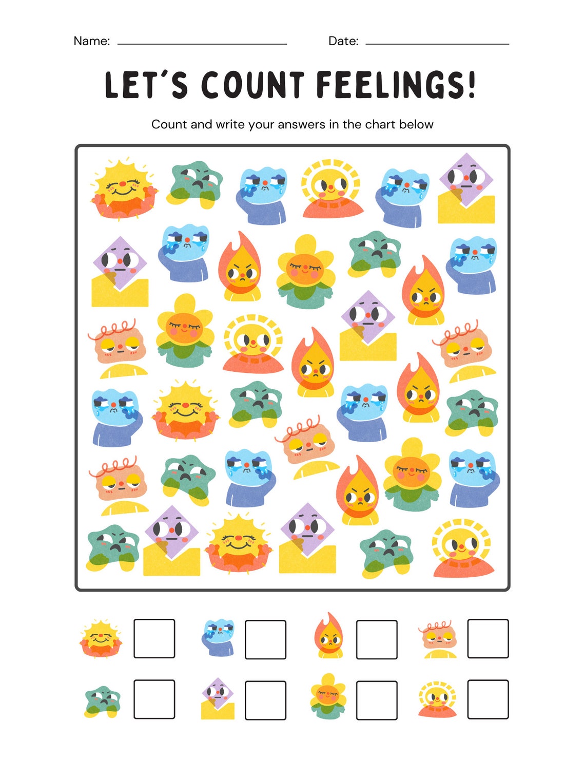 Counting Worksheet Bundle. Pre-k and Kindergarten. 7 Pages. - Etsy