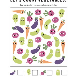 Counting Worksheet Bundle. Pre-k and Kindergarten. 7 Pages. - Etsy