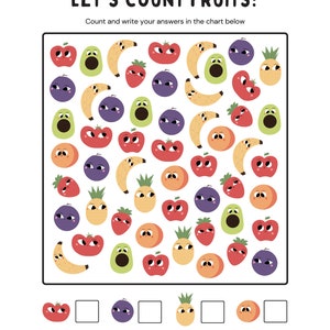 Counting Worksheet Bundle. Pre-k and Kindergarten. 7 Pages. - Etsy