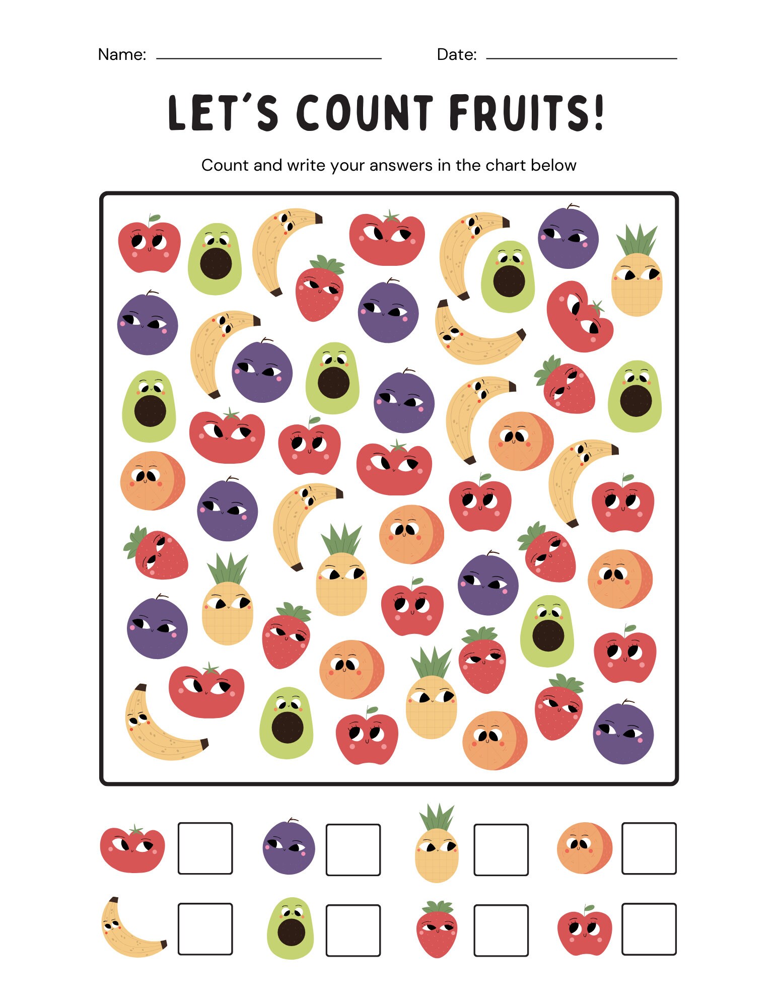 Counting Worksheet Bundle. Pre-k and Kindergarten. 7 Pages. - Etsy