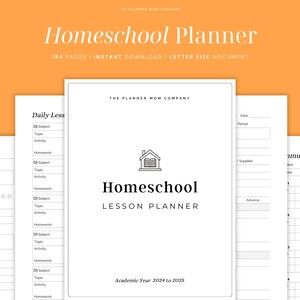 Homeschool Planner 2024-2025 Printable, Homeschool Planner 2024 2025 ...