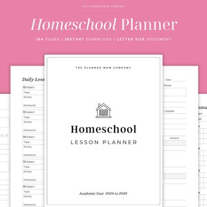 Homeschool Planner 2024-2025 Printable, Homeschool Planner 2024 2025 ...
