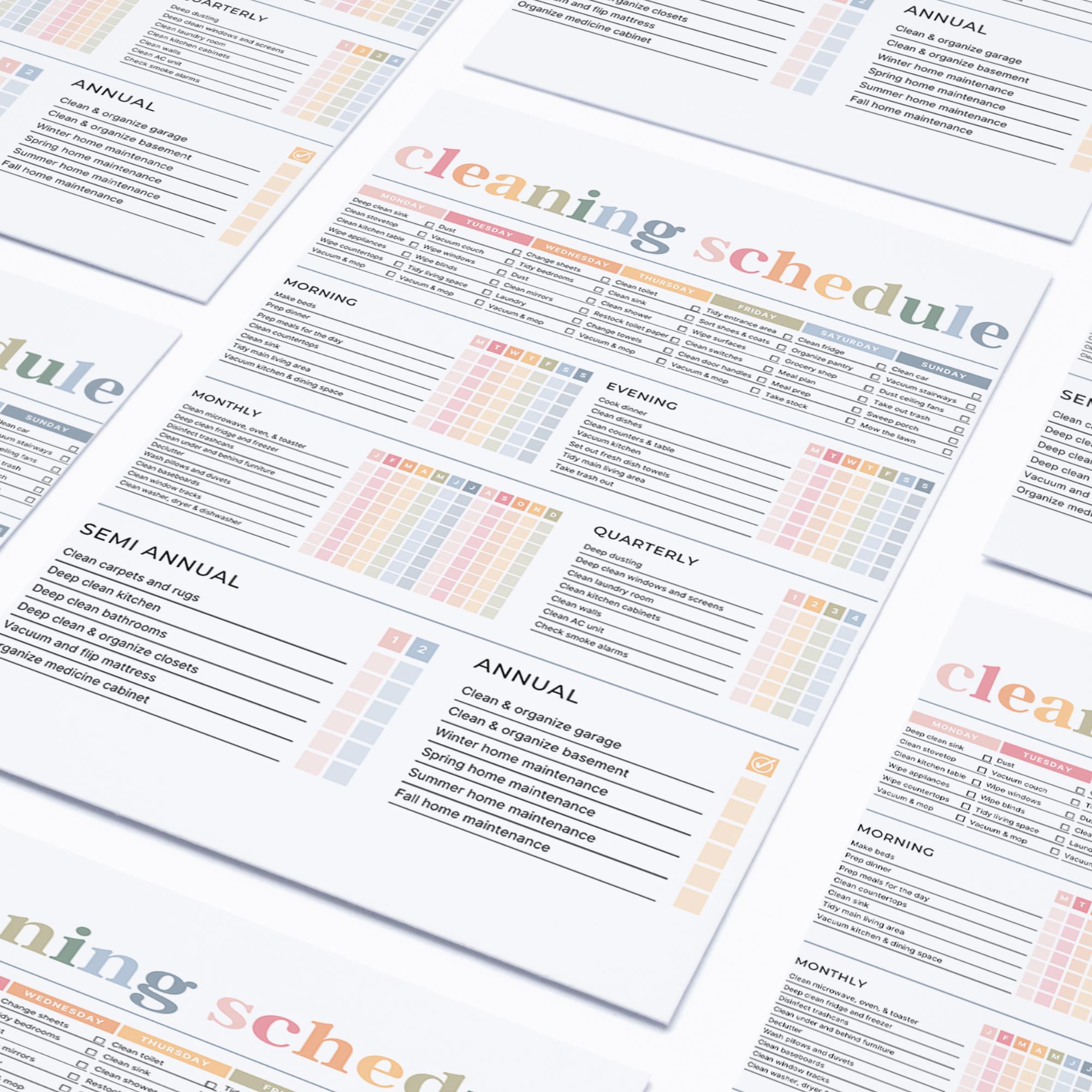 Editable Cleaning Planner, Cleaning Checklist, Cleaning Schedule ...