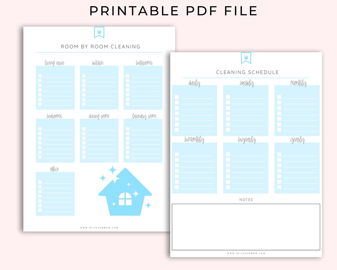 Weekly Cleaning Checklist Printable Letter & A4 Printable - Etsy