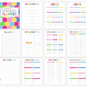 Teacher Planner 2023-2024, Lesson Planner Printable, Academic Planner ...