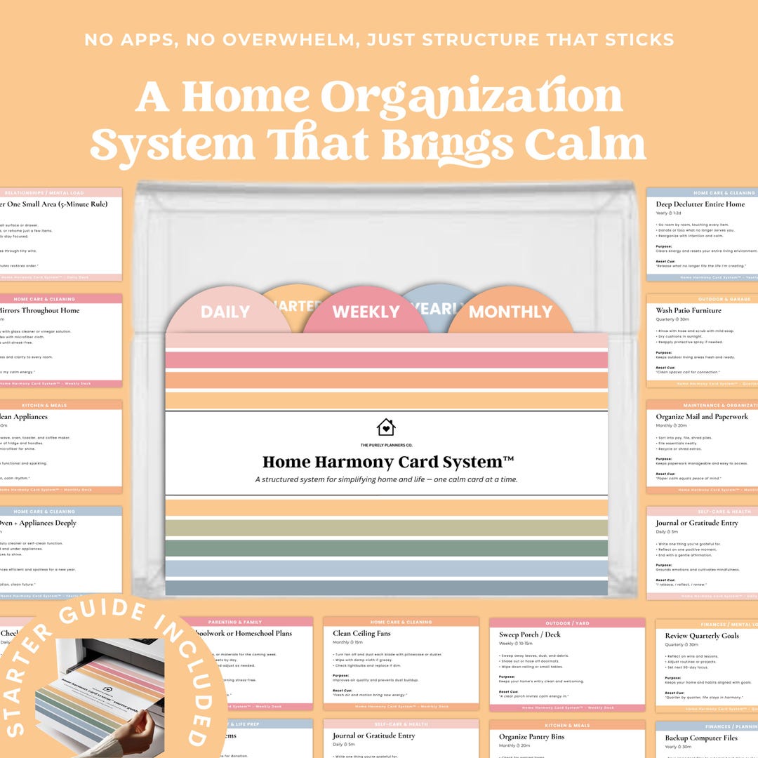 ADHD Home Routine Cards Visual Task System for Neurodivergent Adults ...