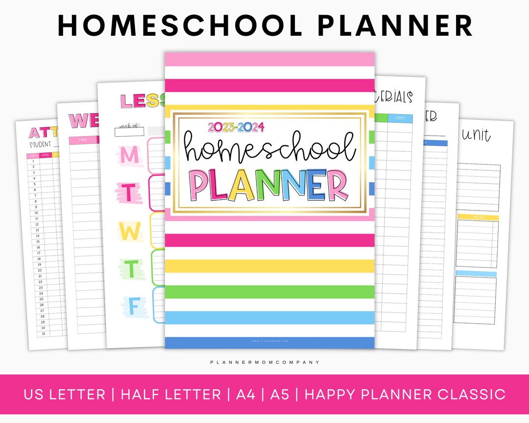 Homeschool Planner, Academic Planner, Homeschool Planner Printable ...