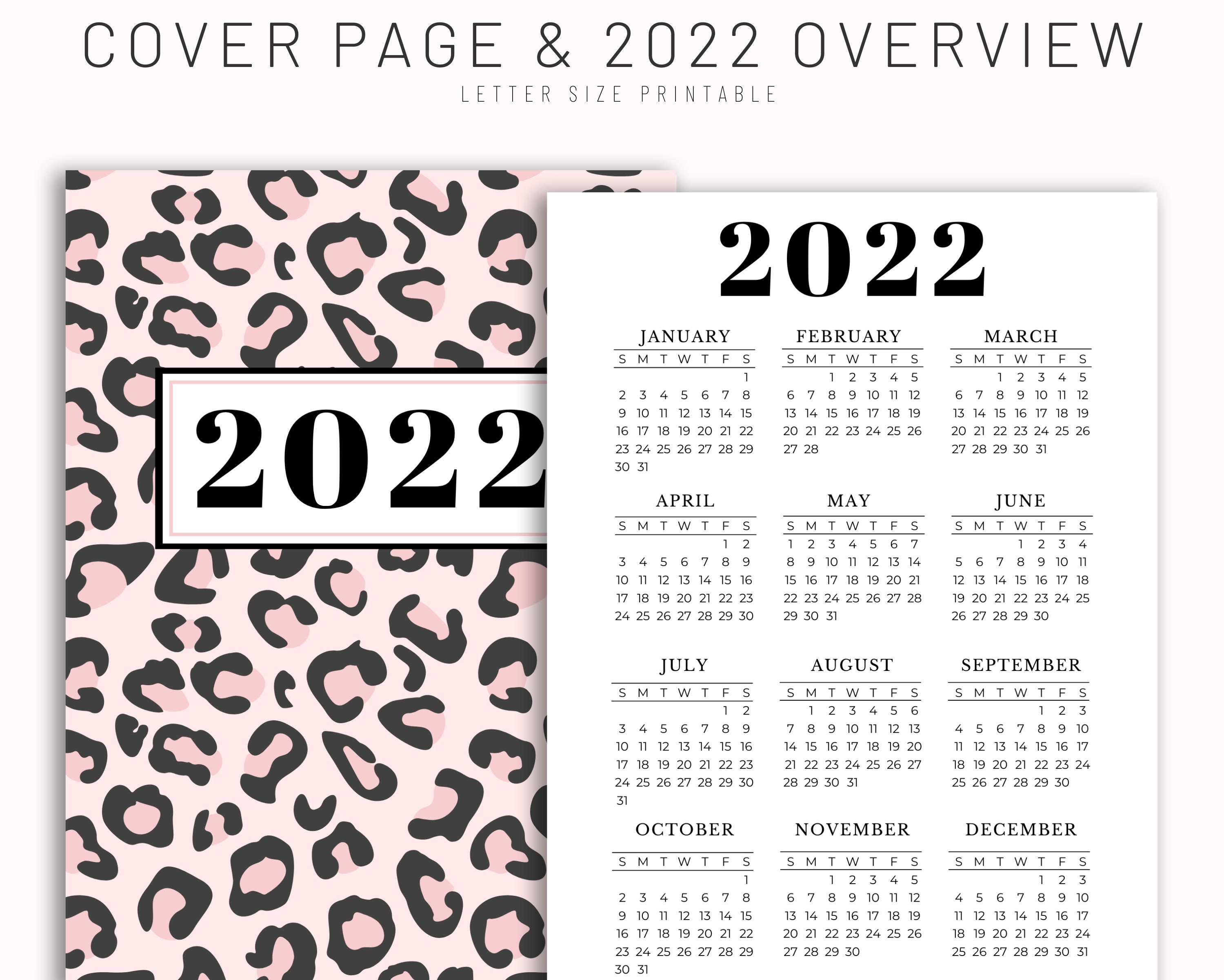 2022 Planner Printable 2022 Weekly Planner Monthly Planner - Etsy