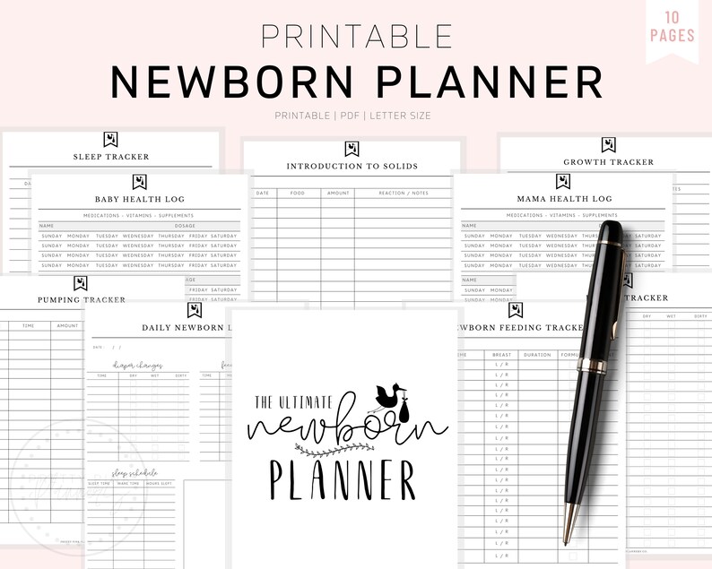 Newborn Planning Kit Baby Planner New Mom Planner Baby - Etsy